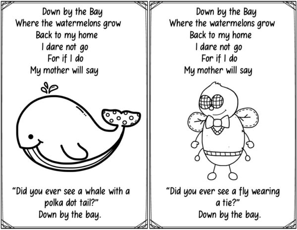 Down by the Bay{Pocket Chart Poem with Student Books} | Made By Teachers