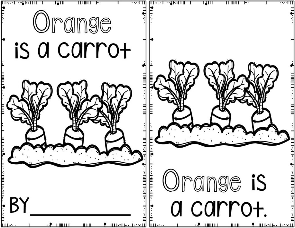 Orange is a Carrot {Pocket Chart Poem with Student Books} | Made By ...