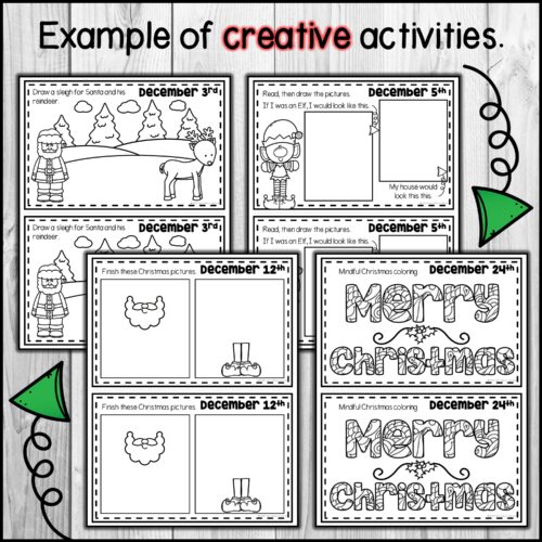 Christmas Countdown Activities Book | Kindergarten Christmas Activity ...