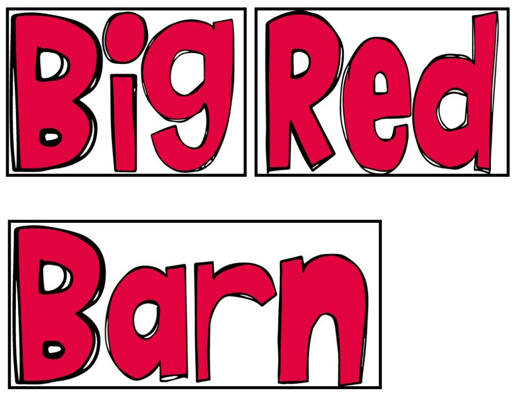 Big Red Barn {Pocket Chart Activity} - Made By Teachers