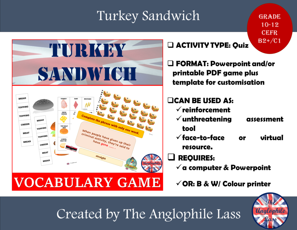 Thanksgiving game | Compound words | Phrasal verbs | Grade 10-12 | CEFR ...