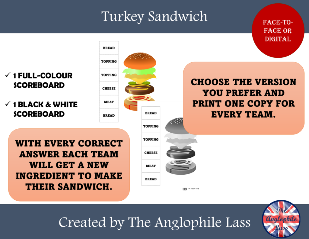 Thanksgiving game | Compound words | Phrasal verbs | Grade 10-12 | CEFR ...