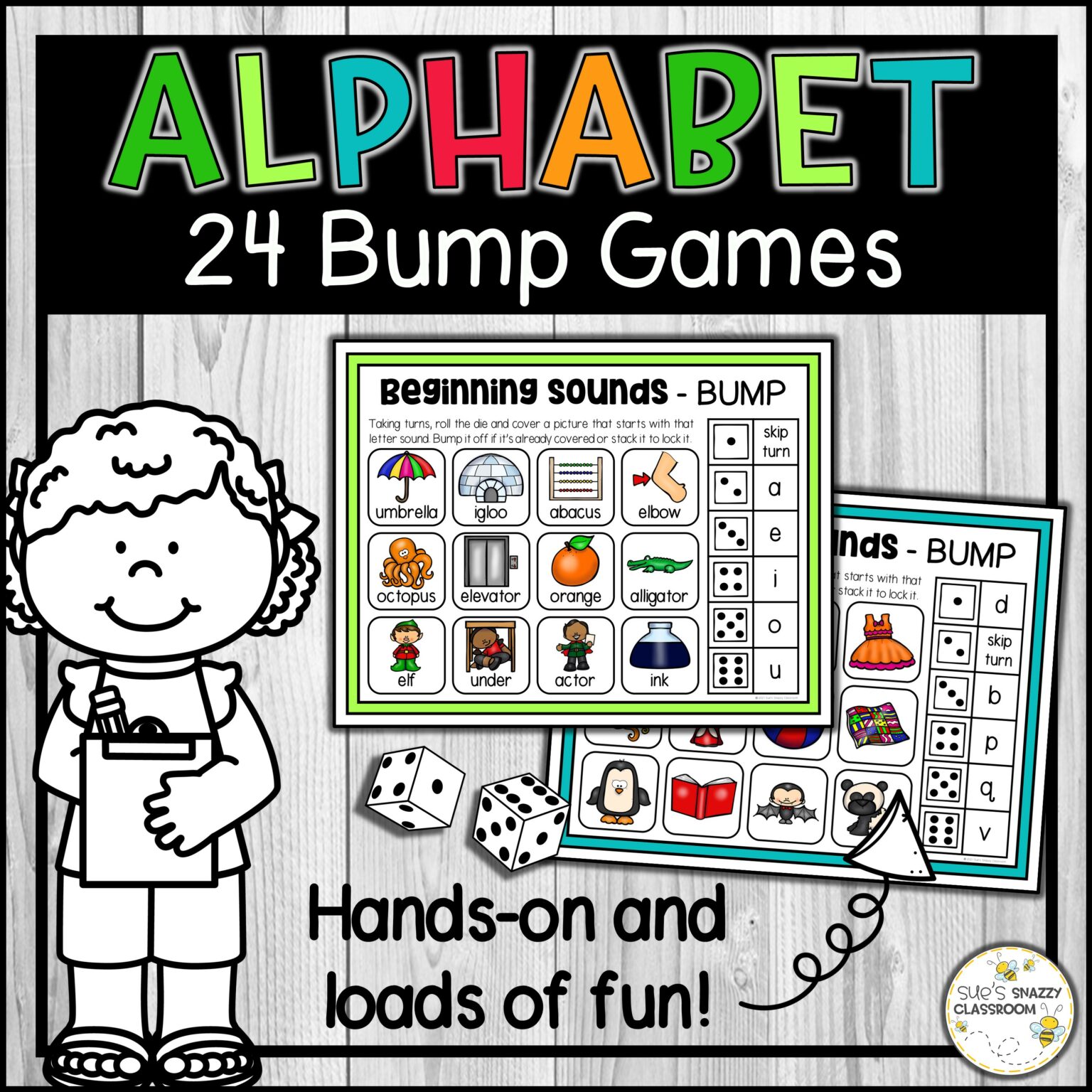 Alphabet Bump Games Letter Recognition Activity | No Prep Literacy ...
