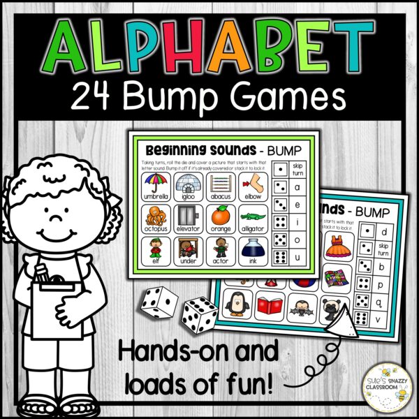 Alphabet Bump Games Letter Recognition Activity | No Prep Literacy ...