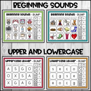 Alphabet Bump Games Letter Recognition Activity | No Prep Literacy ...