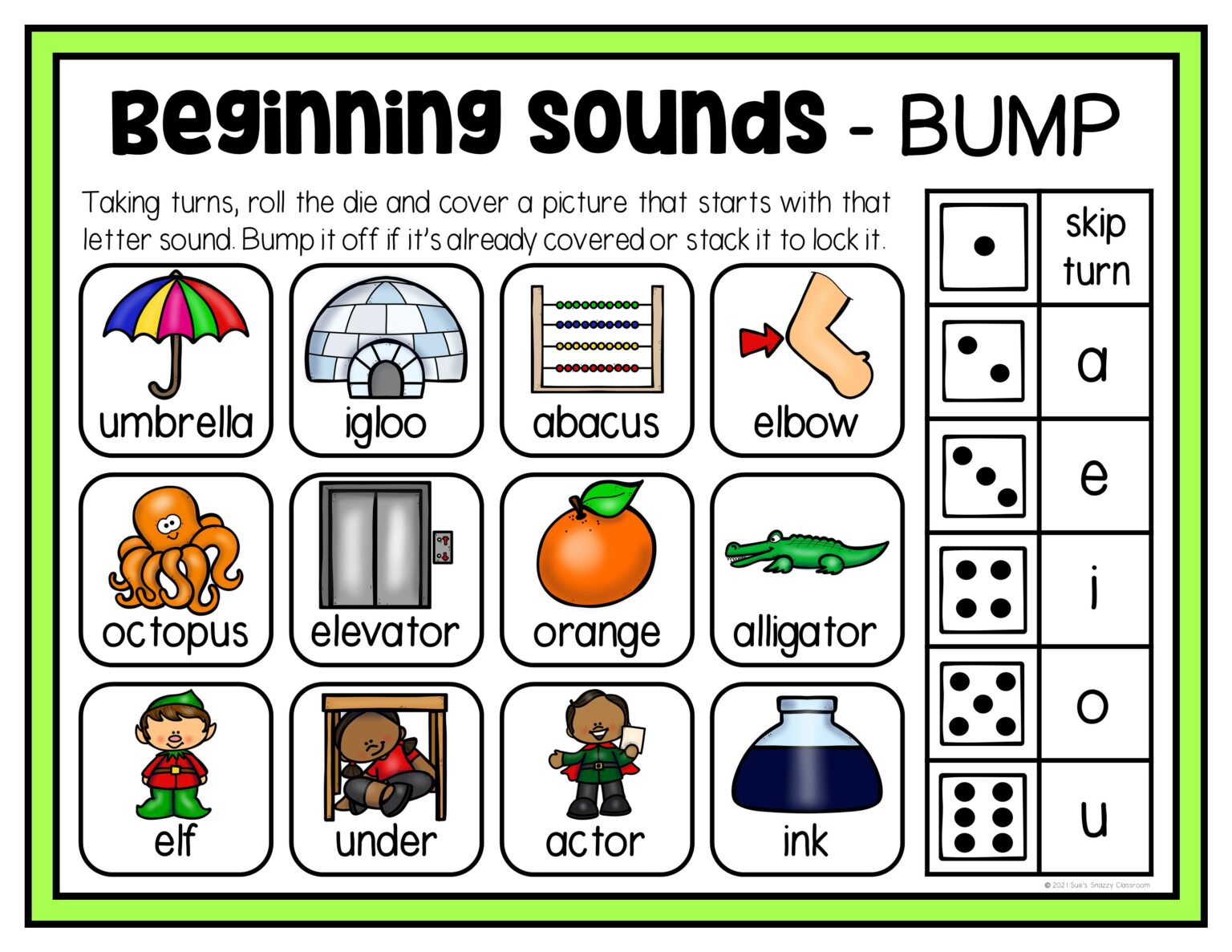 Alphabet Bump Games Letter Recognition Activity | No Prep Literacy ...