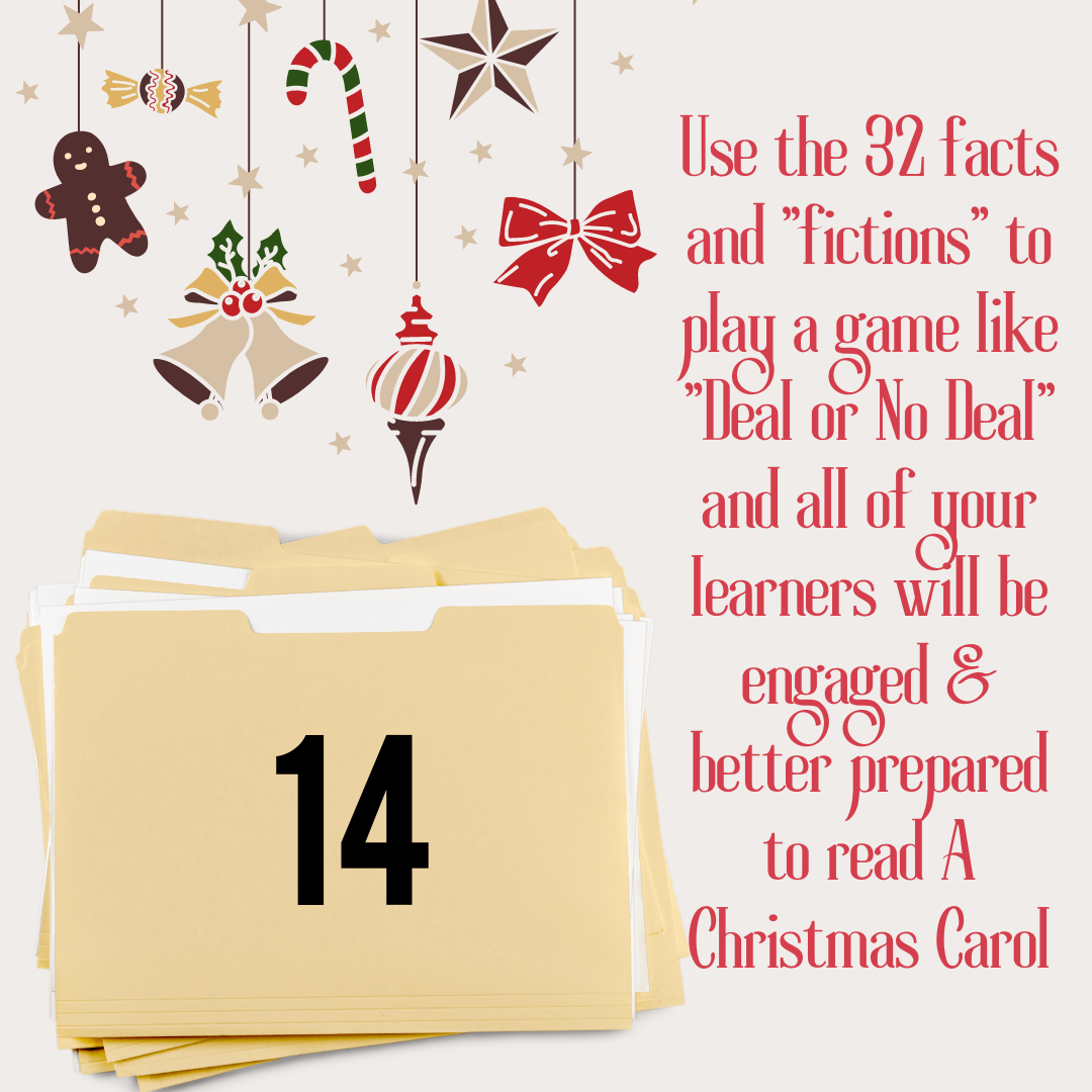 A Christmas Carol Prereading Activity for Middle School | Printable and ...