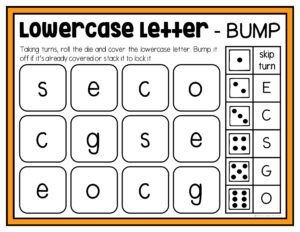 Alphabet Bump Games Letter Recognition Activity | No Prep Literacy ...