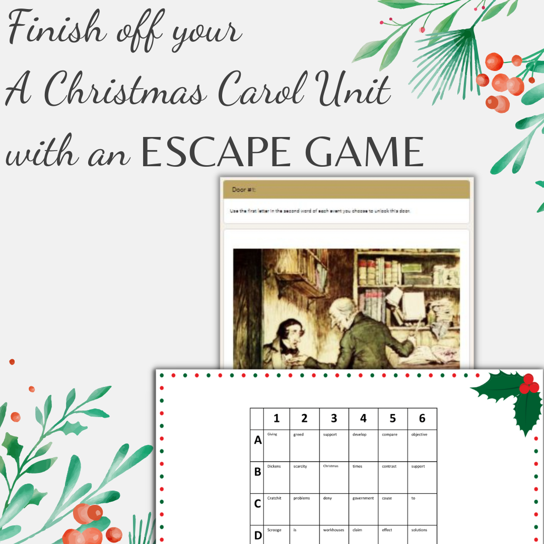 A Christmas Carol Escape Room Game | Digital AND Printable | Made By ...