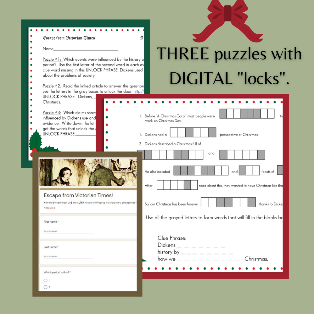 A Christmas Carol Escape Room Game | Digital AND Printable | Made By ...