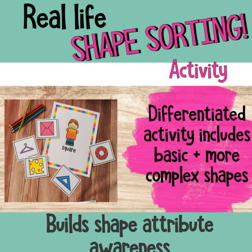 Real Life Shape Sorting Activity | Pre K and Kindergarten | Made By ...