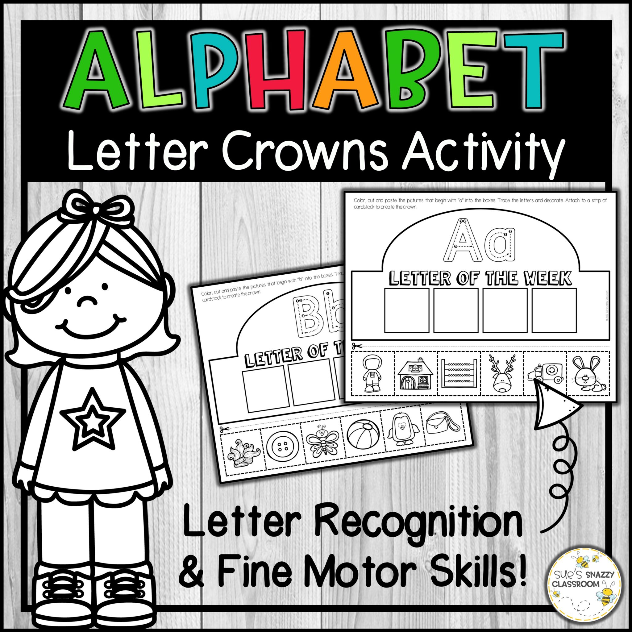 Alphabet Crowns - Letter Recognition and Fine Motor Skills Activity ...