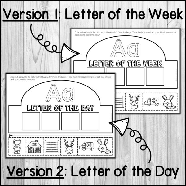 Alphabet Crowns - Letter Recognition and Fine Motor Skills Activity ...