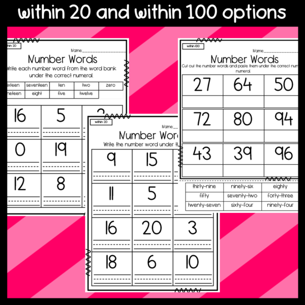 Number Words Worksheets | Made By Teachers