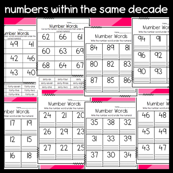 Number Words Worksheets | Made By Teachers