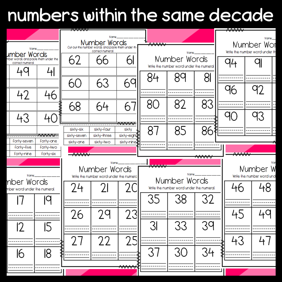 Number Words Worksheets | Made By Teachers