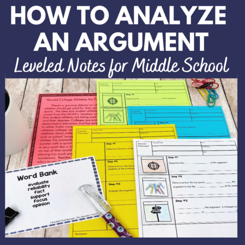 How To Analyze An Argument | PRINTABLE Guided Notes | Middle School ...