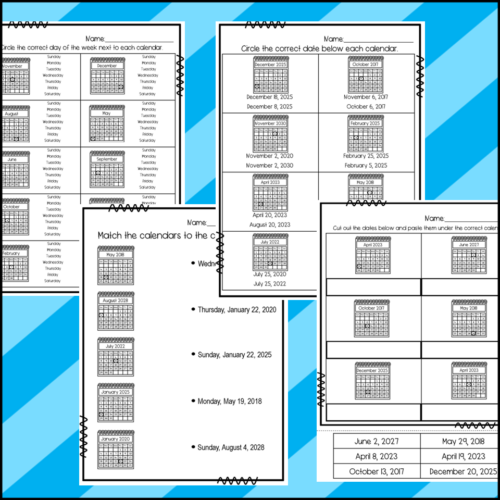 Write the Date and Day of the Week: Worksheets & Sorts | Made By Teachers