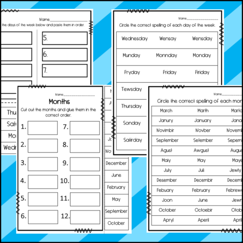 Write the Date and Day of the Week: Worksheets & Sorts - Made By Teachers