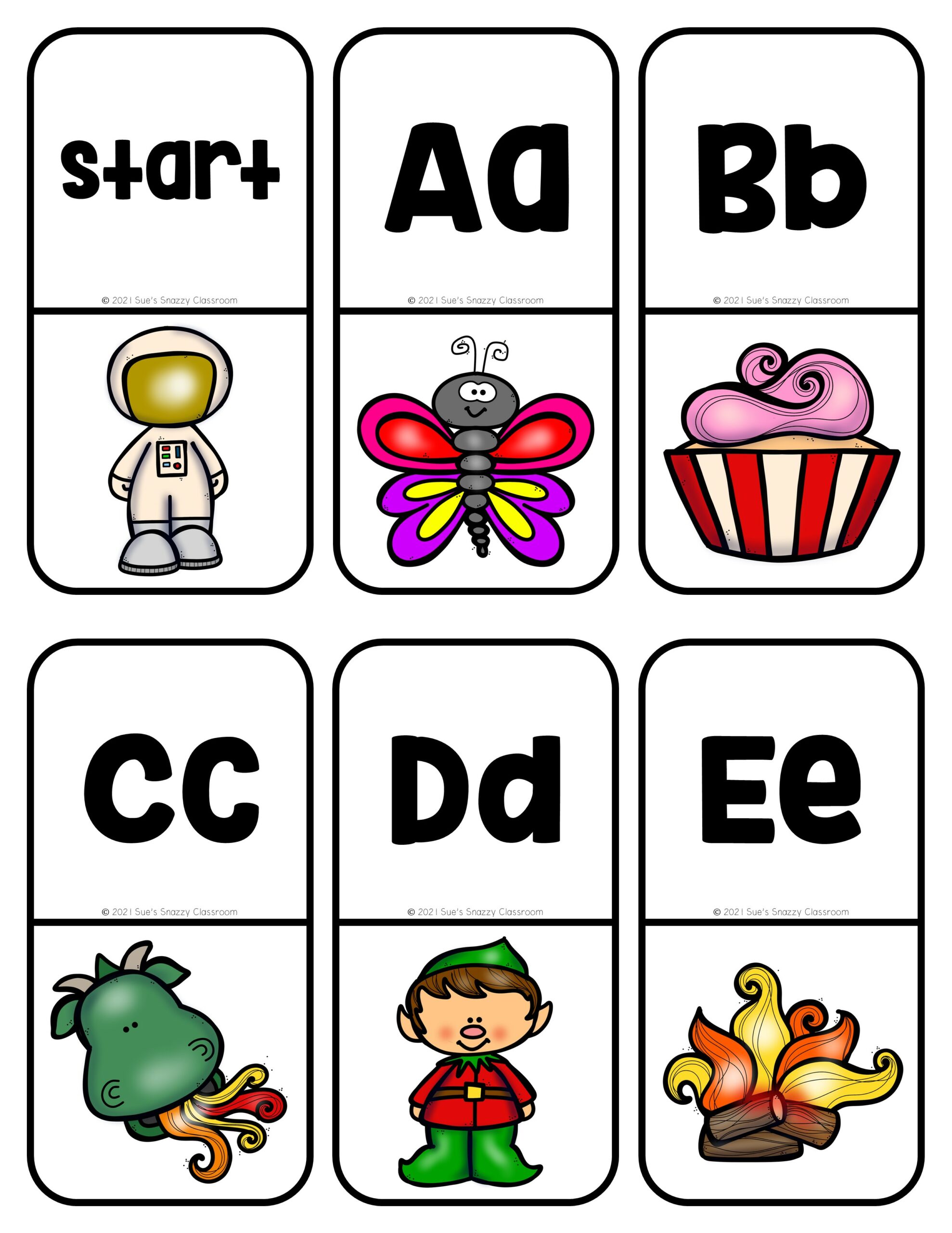 Alphabet Dominoes Game - Beginning Sounds Literacy Center | Made By ...