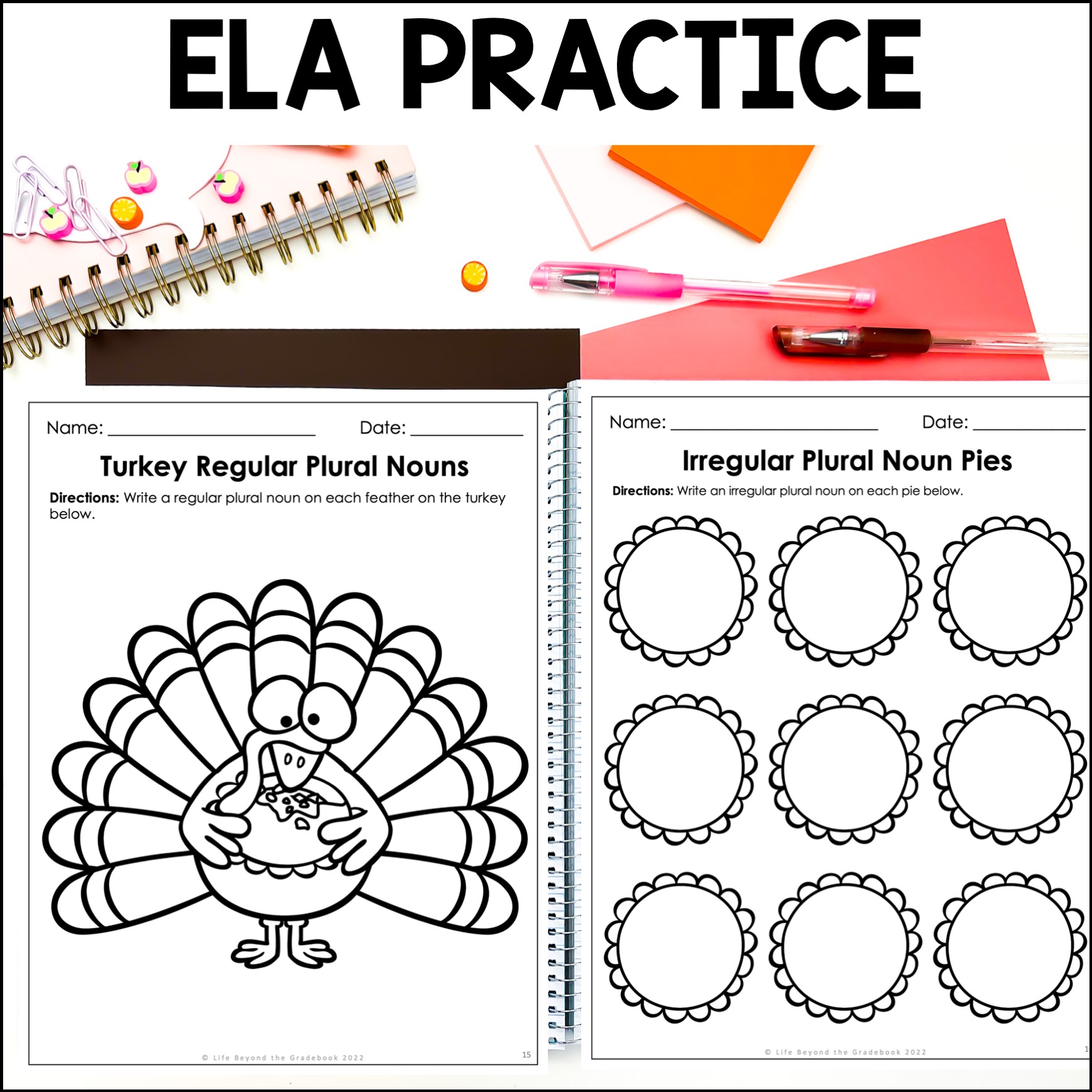 November Math and Reading Packet | 3rd Grade Thanksgiving Activities ...