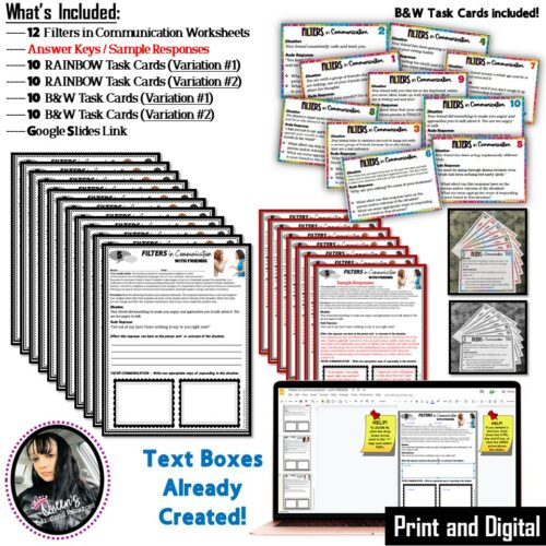 Communication Skills Activities / Social Filters Activities / Social ...
