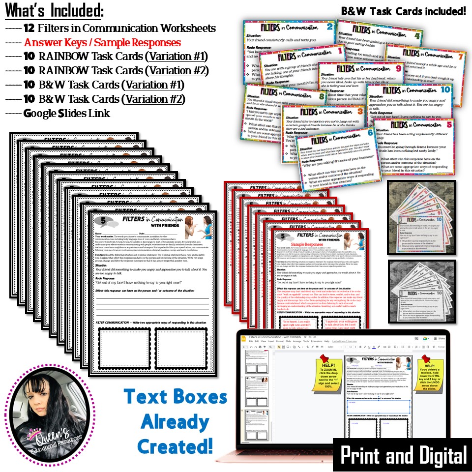 Communication Skills Activities / Social Filters Activities / Social ...