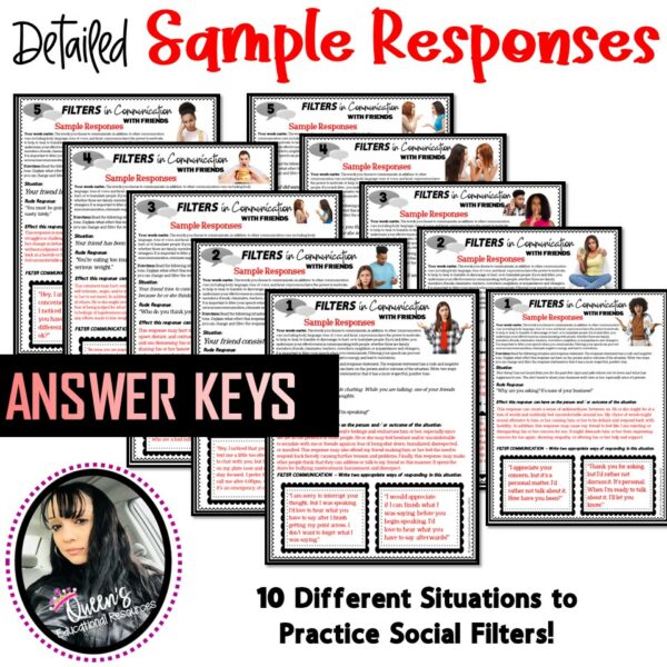 Communication Skills Activities / Social Filters Activities / Social ...