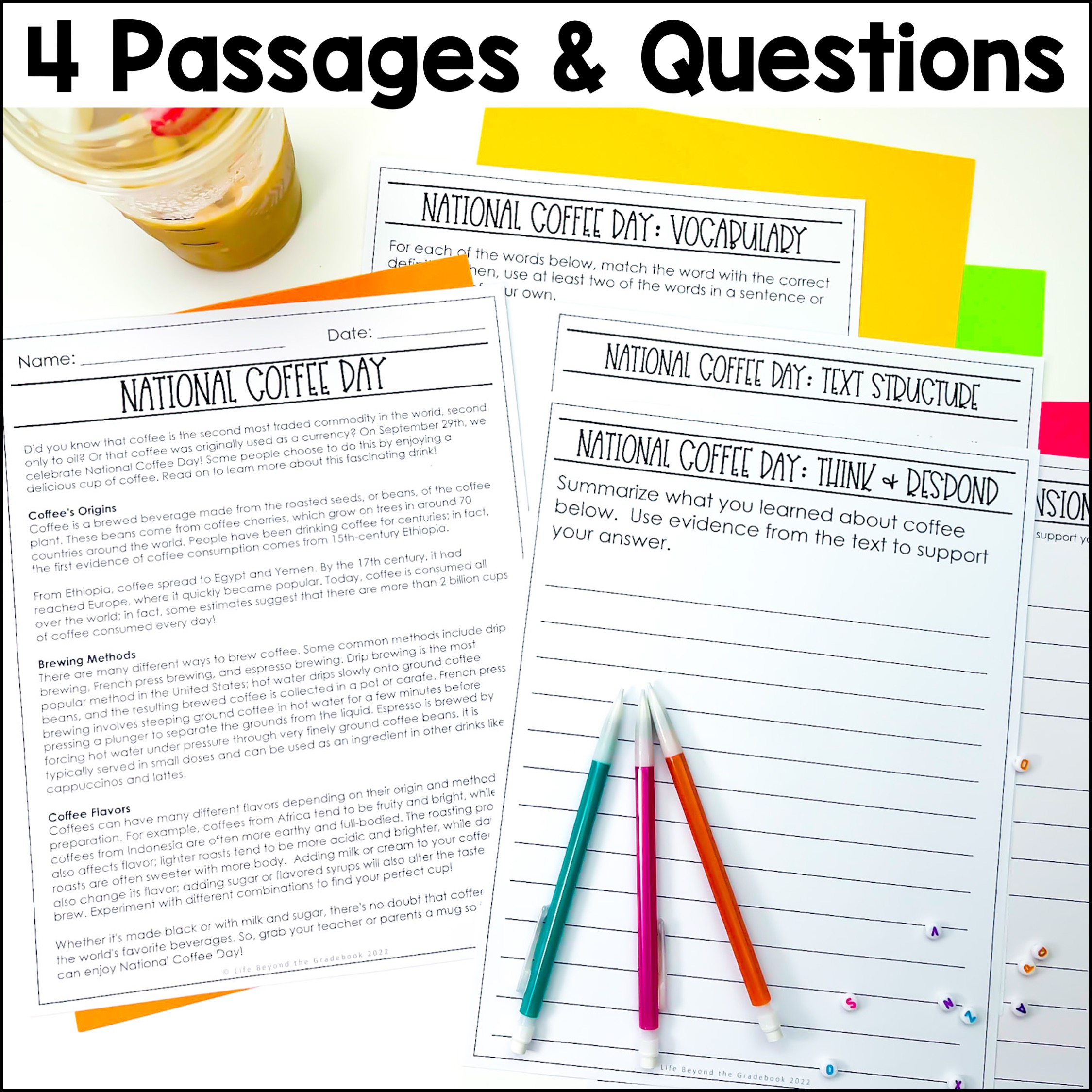 September Reading Comprehension Passages | Monthly Reading Passages ...