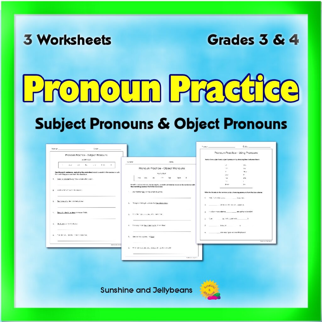 Pronoun BUNDLE- Subject Object Indefinite Relative etc- 20 worksheets ...