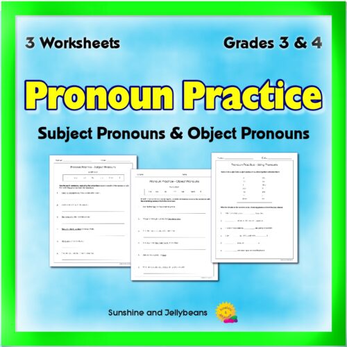 Pronoun BUNDLE- Subject Object Indefinite Relative etc- 20 worksheets ...