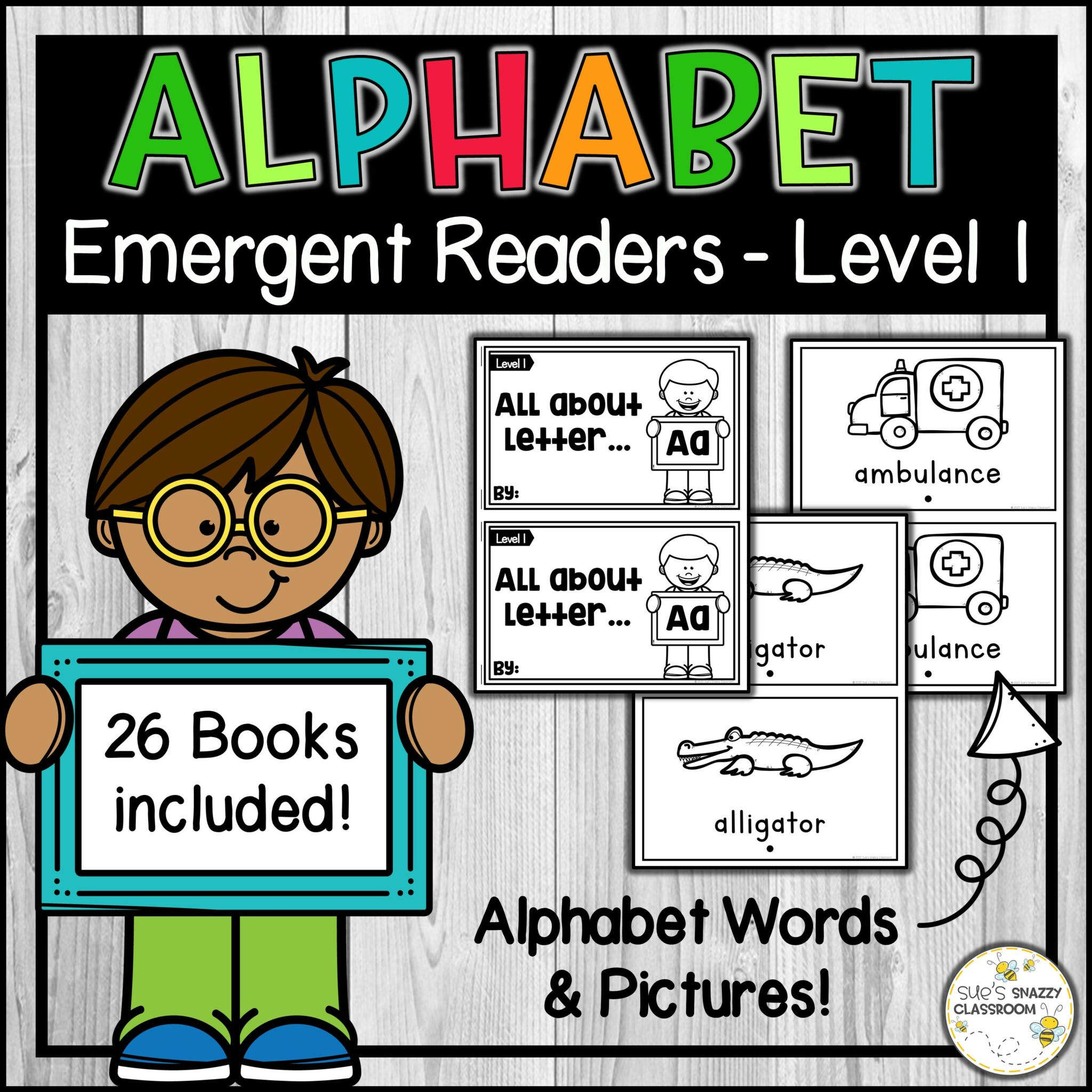 Alphabet Emergent Readers - Reading Fluency Books Set 1 - Made By Teachers