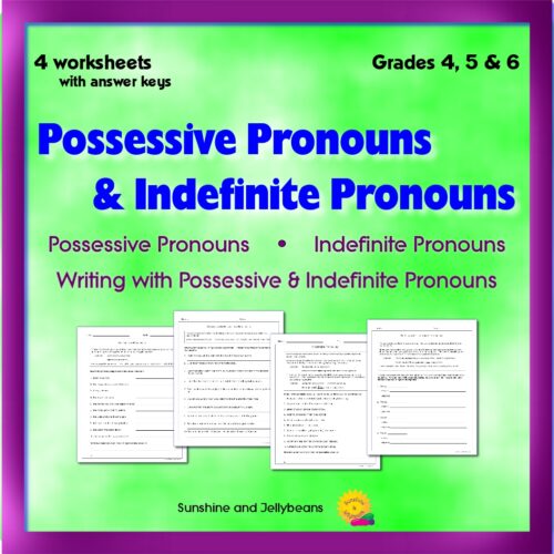 Pronoun BUNDLE- Subject Object Indefinite Relative etc- 20 worksheets ...