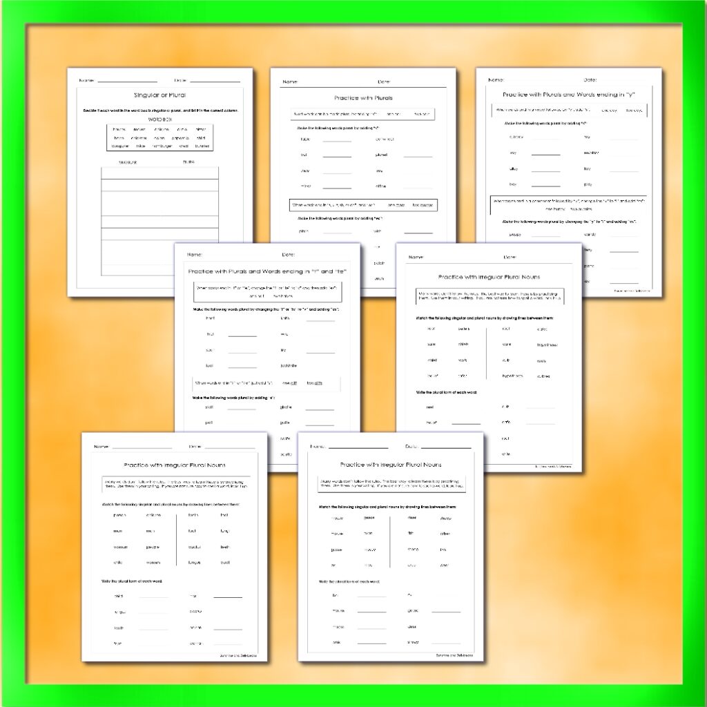 Nouns BUNDLE - Grades 4-5- Possessive Concrete Abstract Plural - 21 ...