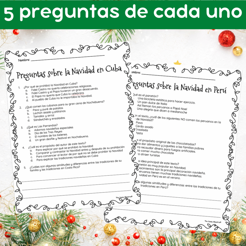 Christmas in Latin America Reading Passages Spanish | Navidad en ...