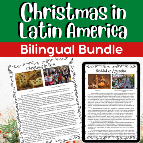 Christmas in Latin America Reading Passages Spanish Bilingual Bundle ...