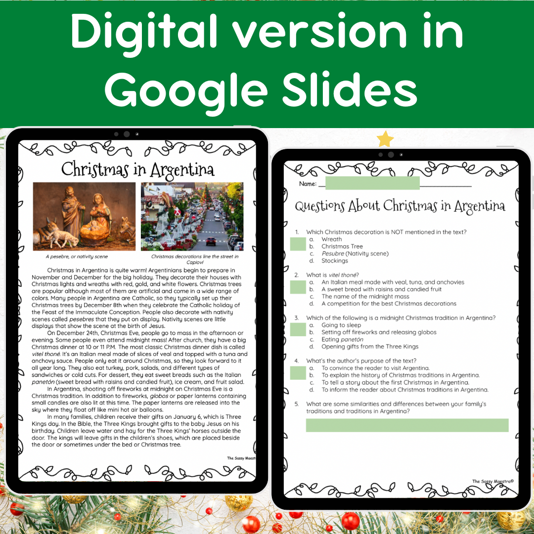 Christmas in Latin America Reading Passages Spanish Bilingual Bundle ...