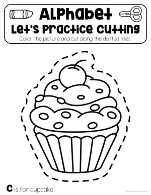 Alphabet Fine Motor and Scissor Skills Activity - Cutting Practice ...