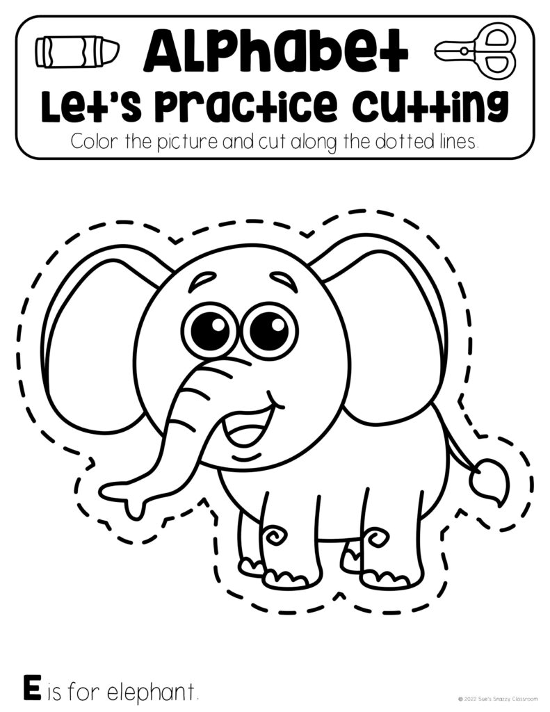 Alphabet Fine Motor and Scissor Skills Activity - Cutting Practice ...