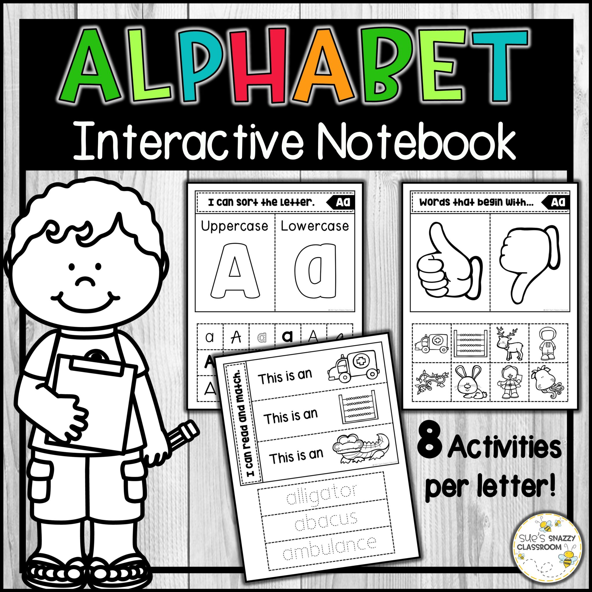 Alphabet Interactive Notebook Letter Recognition & Formation Activities ...
