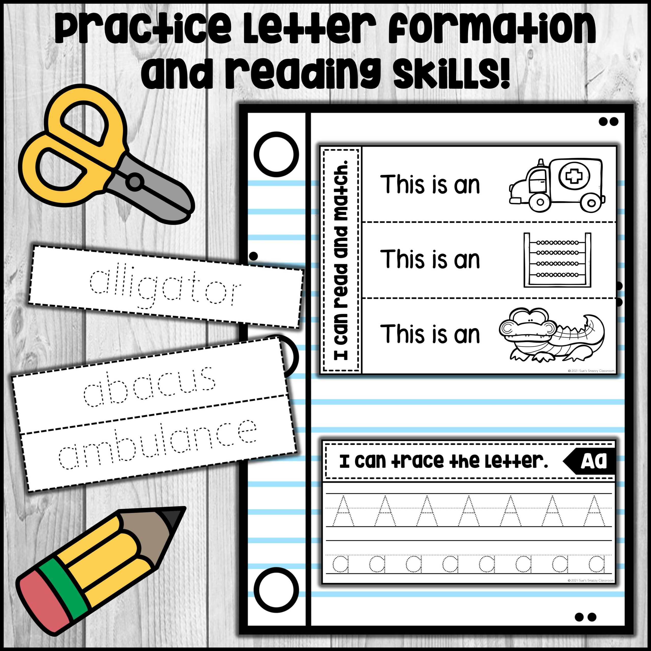 Alphabet Interactive Notebook Letter Recognition & Formation Activities ...