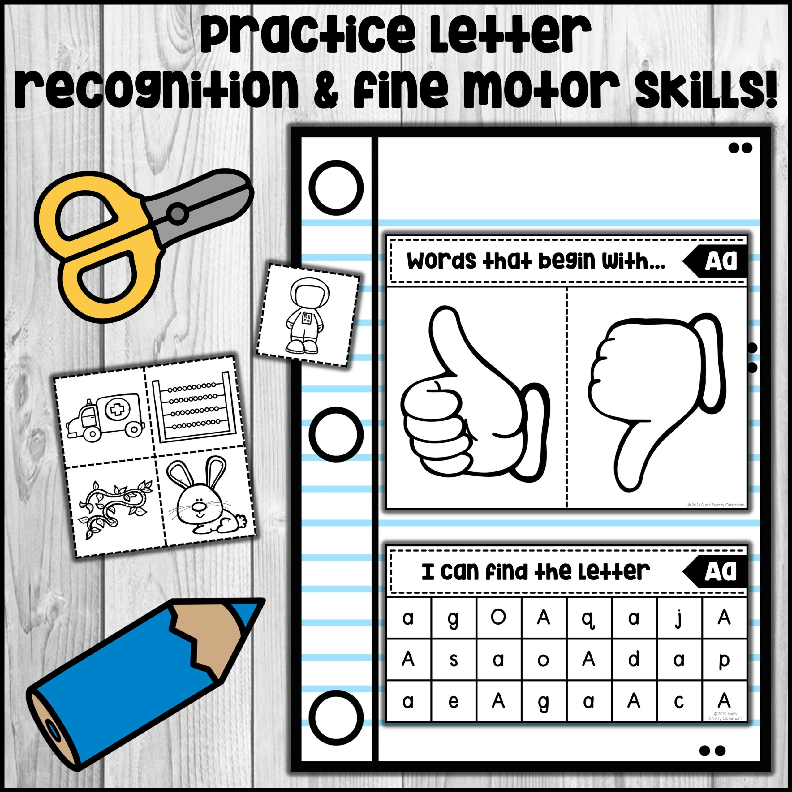 Alphabet Interactive Notebook Letter Recognition & Formation Activities ...