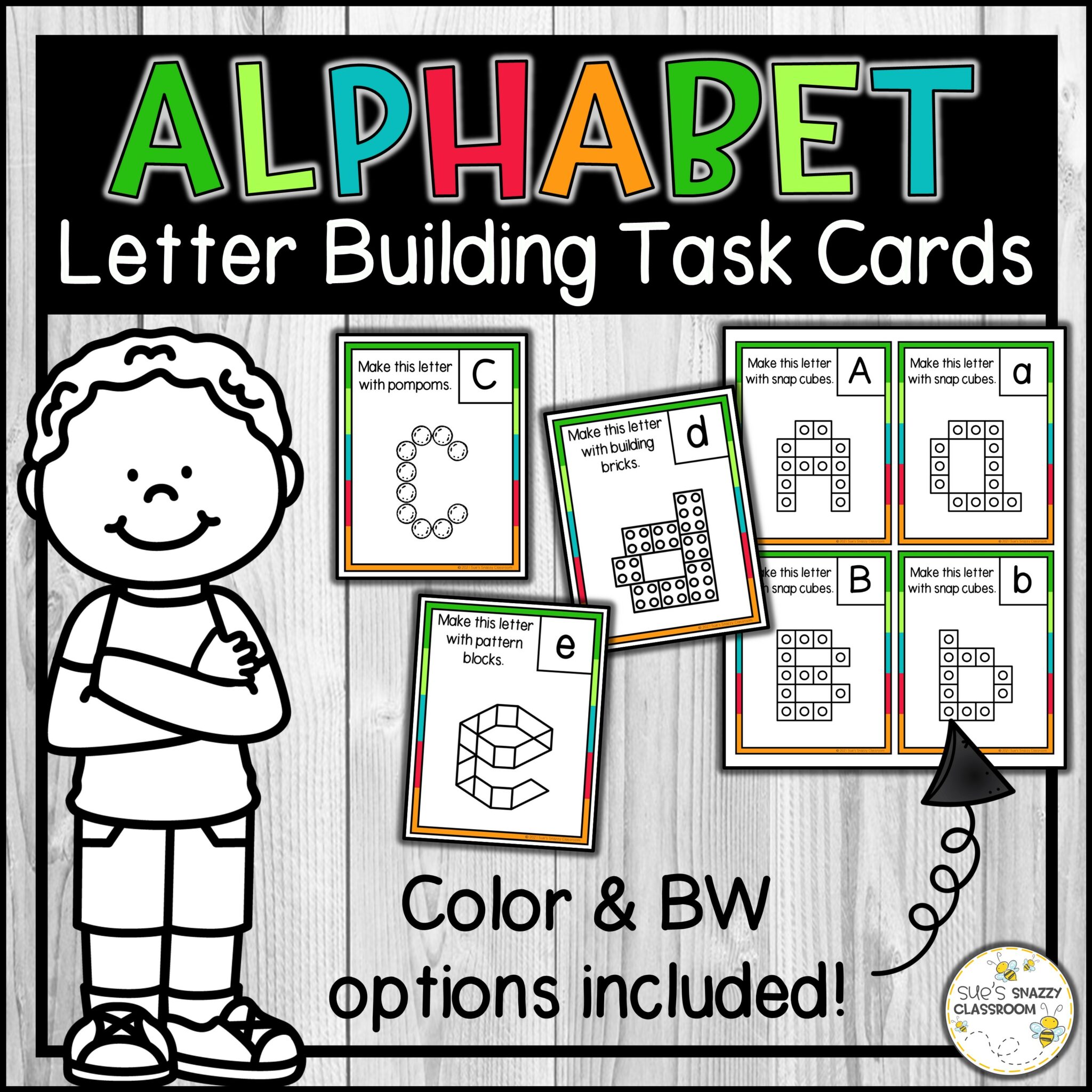 Alphabet Letter Building Task Cards - Letter Formation Activity | Made ...