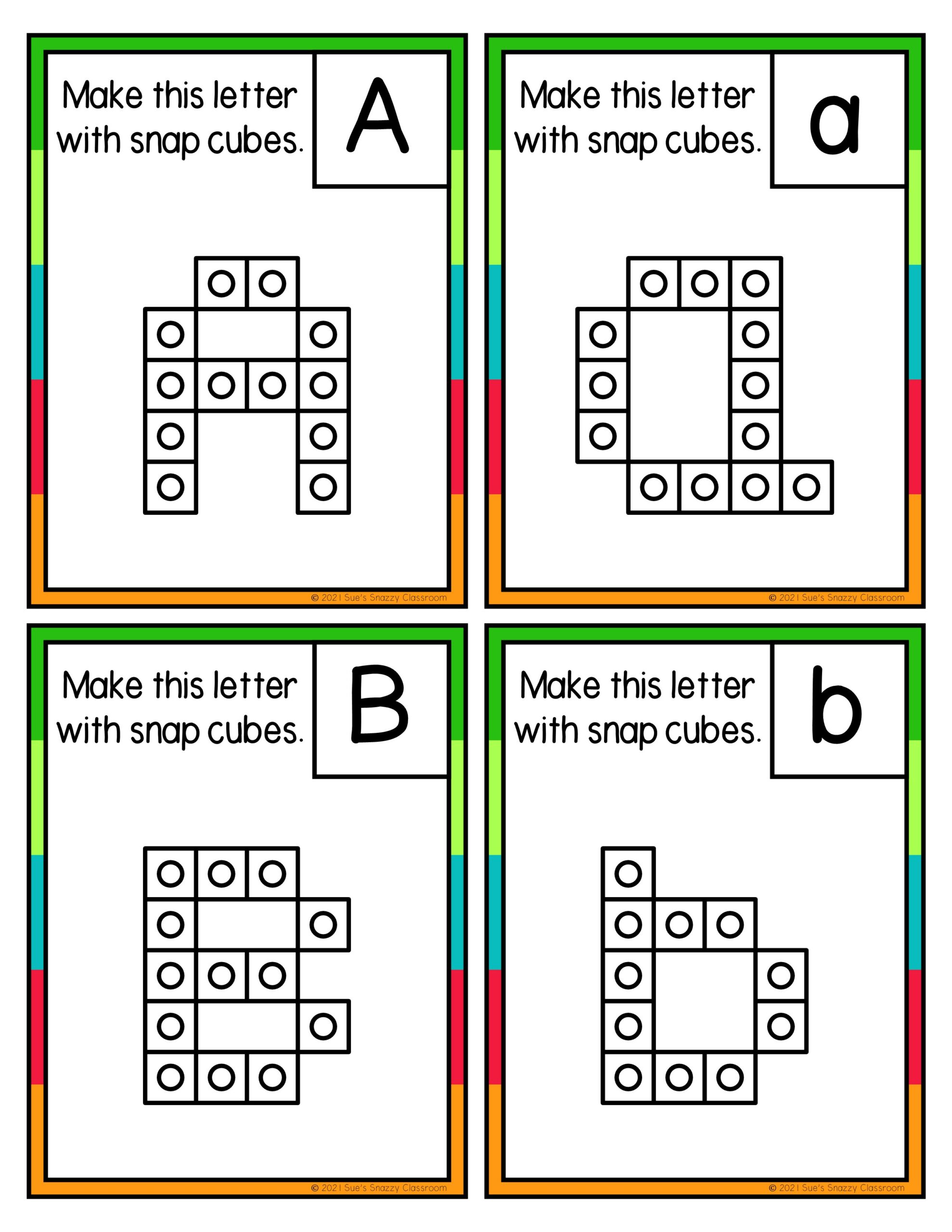 Alphabet Letter Building Task Cards - Letter Formation Activity | Made ...