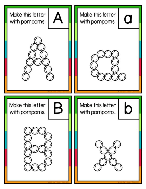 Alphabet Letter Building Task Cards - Letter Formation Activity | Made ...