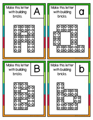 Alphabet Letter Building Task Cards - Letter Formation Activity - Made ...