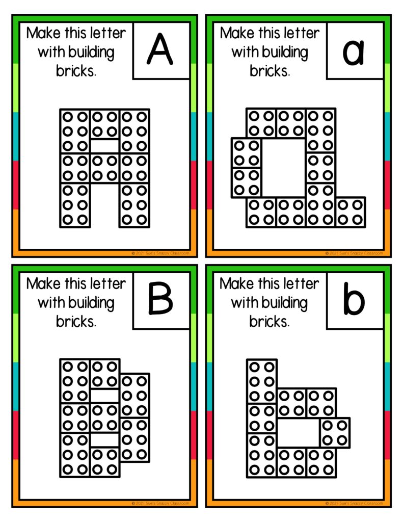 Alphabet Letter Building Task Cards - Letter Formation Activity | Made ...