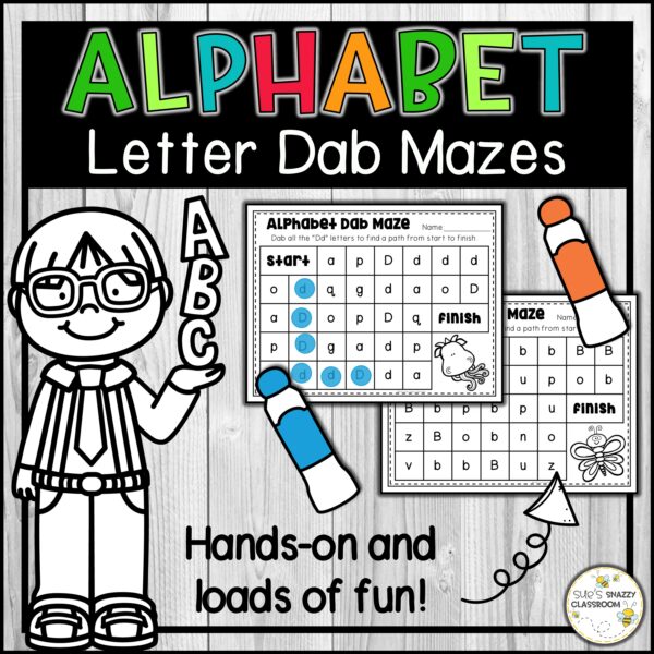 Alphabet Letter Mazes - Uppercase and Lowercase Letter Recognition ...