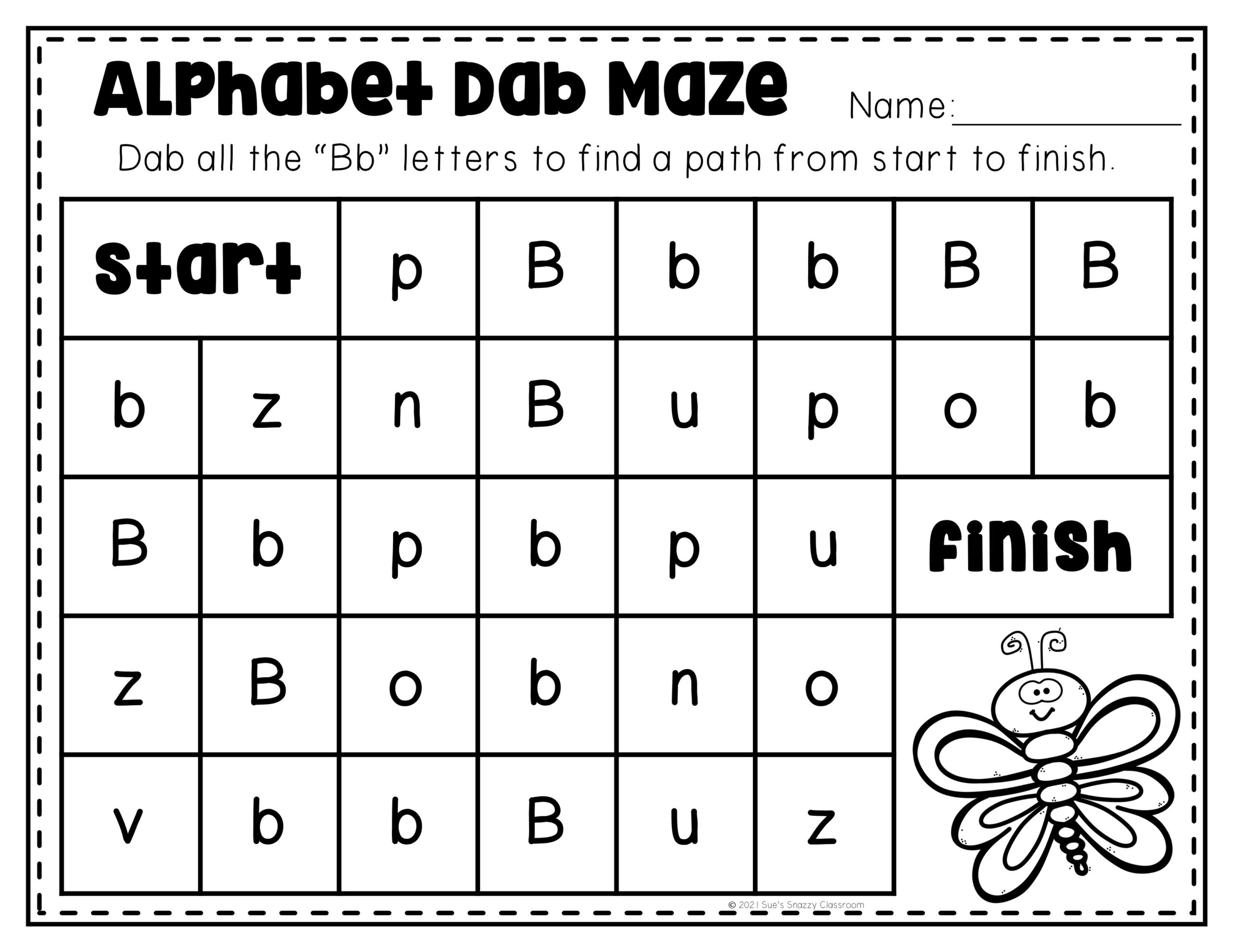 Alphabet Letter Mazes - Uppercase and Lowercase Letter Recognition ...