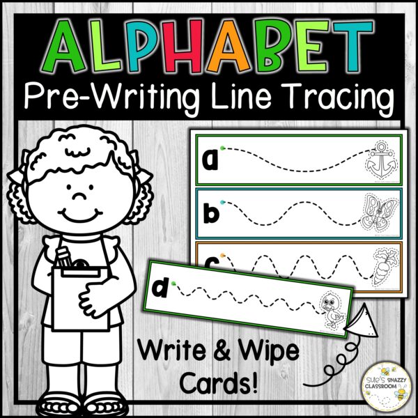 Alphabet Pre-Writing Line Tracing Practice - Fine Motor Skills Activity ...